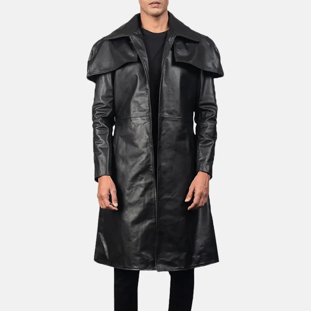 Cerise Pioneer Leather Duster Jacket – M Dome